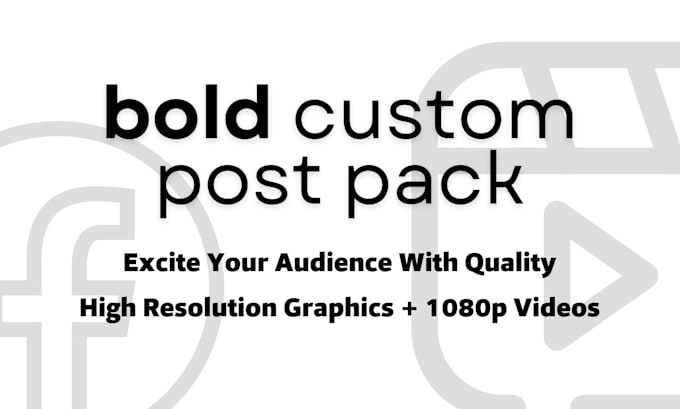 Make your social media unique with a custom video post pack by ...