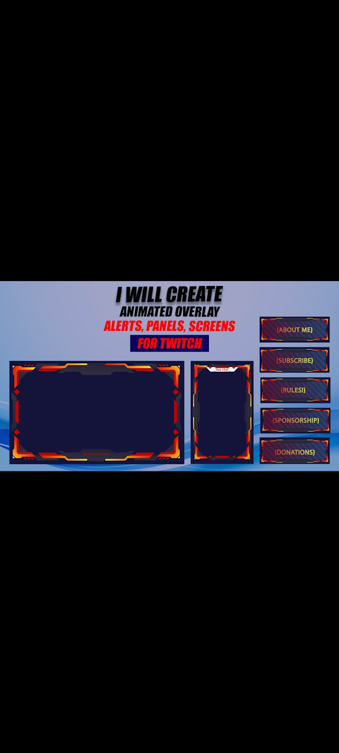 Create professional custom animated twitch overlay and emotes by Kaylen ...