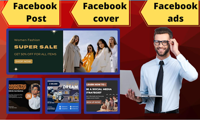 Design attractive facebook ads, posts and cover by Mafzaal_1117 | Fiverr