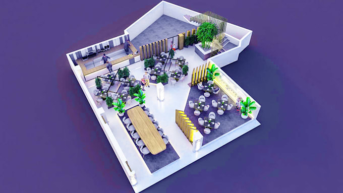 Create 3d floor plan and 3d interactive by Sladmonia | Fiverr