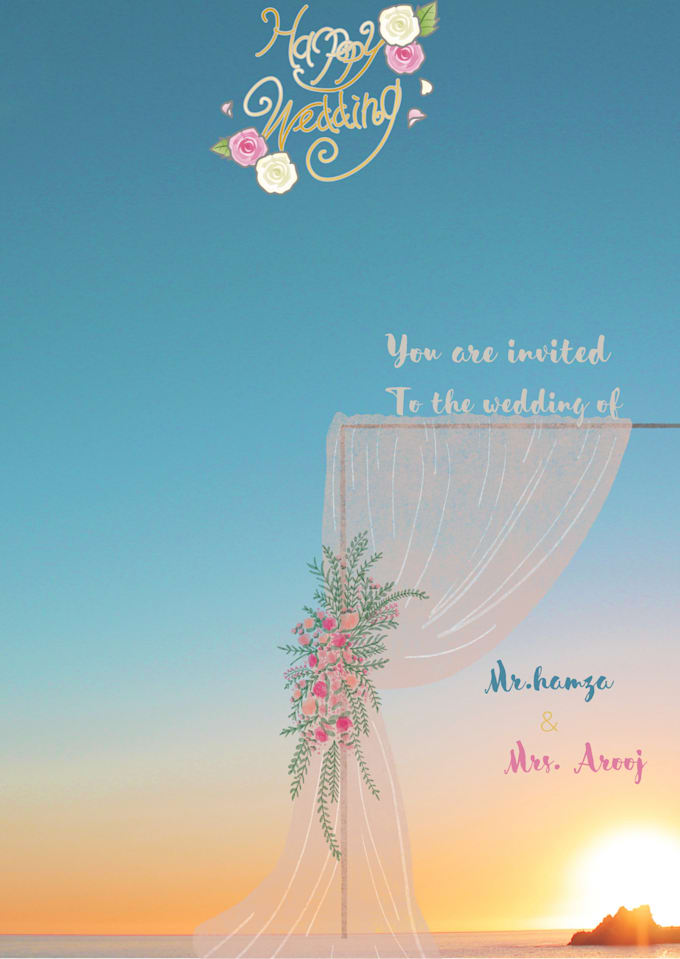 Design digital invitation animated card and video by Iqrayousaf148 | Fiverr