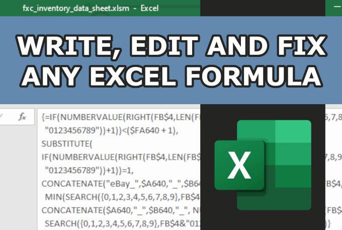 Write, edit and fix microsoft excel formulas by Fluxfreelance | Fiverr