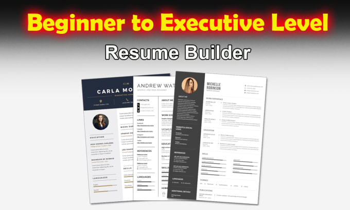Build executive level, professional resume cv cover letter by ...