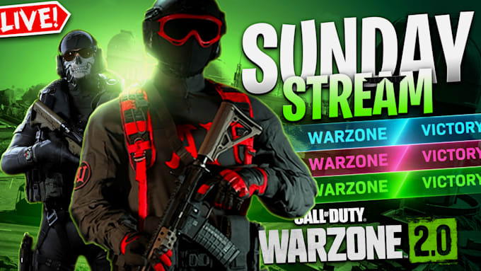 Design very attractive eye catching call of duty, zombies, warzone 2 ...