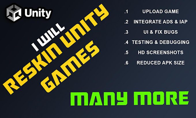 Professionally reskin game and unity game development by Bilal430 | Fiverr