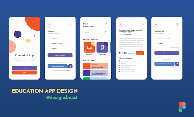 Design high quality ui ux on figma by Designsbeast | Fiverr