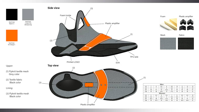 Create for you a shoe tech pack by Buiatti21 | Fiverr