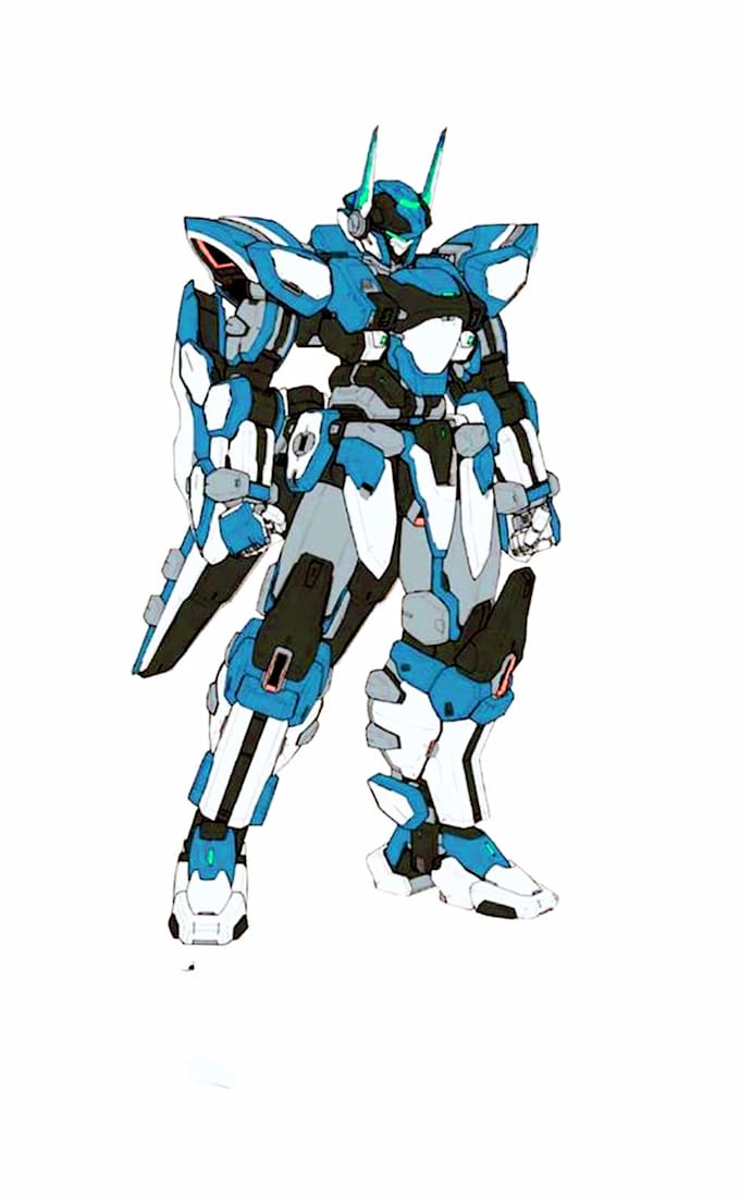 Draw custom anime style mecha robot illustration by Cjfkdjgs3 | Fiverr