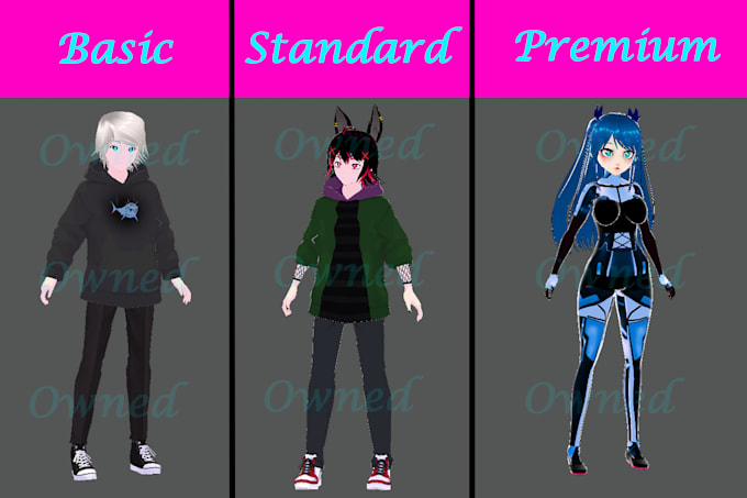 Design and create a vroid model by Nebulavixen | Fiverr