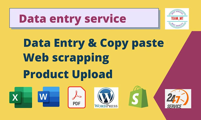 Do data entry, copy paste, web scraping and web research by Adnanaskani | Fiverr