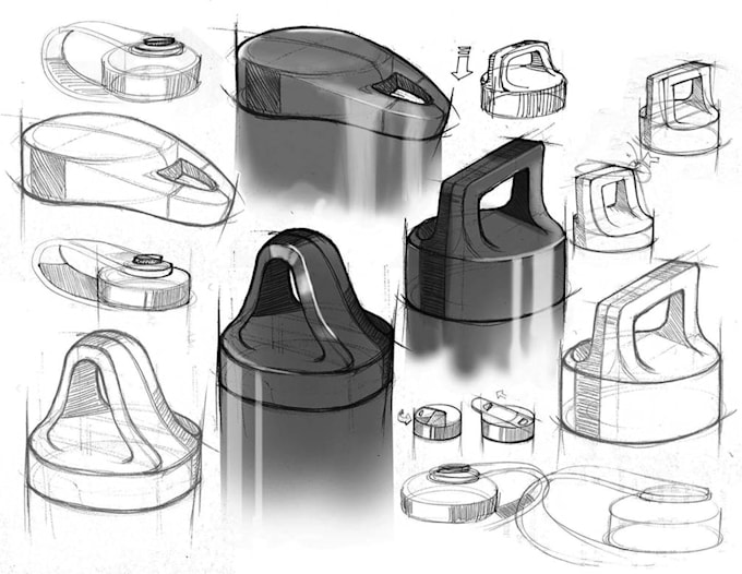 Draw any product design hand drawn or digital sketch by Darknesti | Fiverr