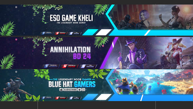 Make epic youtube banner logo in 24 hours by Maxsafwan | Fiverr