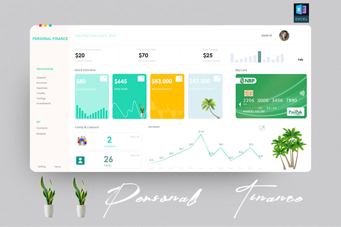 Create for you personal finance dashboard by Illustrattoor | Fiverr