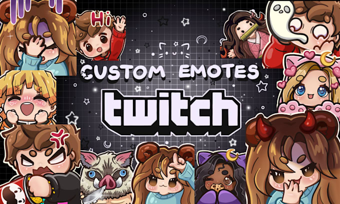Create custom emotes for you by Graciebears | Fiverr