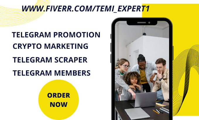 Do telegram scraper, telegram promotion, telegram marketing, telegram adder by Temi_expert1 | Fiverr