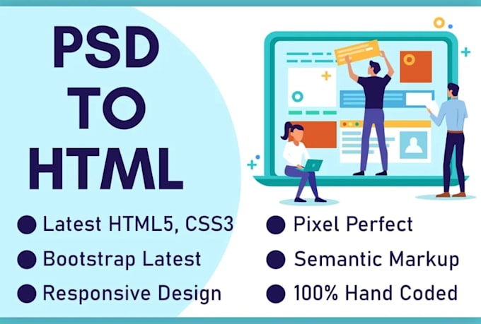 Convert psd to html and responsive design by Shamimulislm | Fiverr