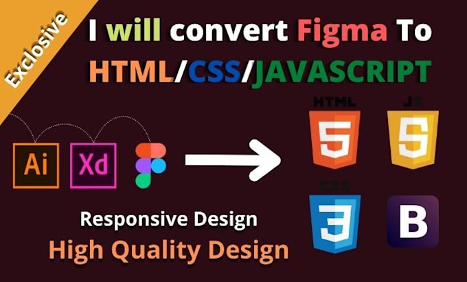 Convert figma to html, psd to html, sketch xd to html css by ...