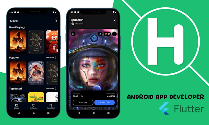 Build your mobile app using flutter by Hustdev | Fiverr