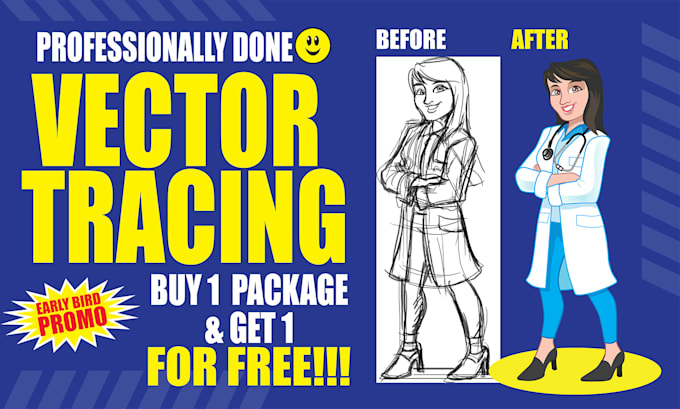 Trace and turn your drawing into a vector image by Edraw1969 | Fiverr
