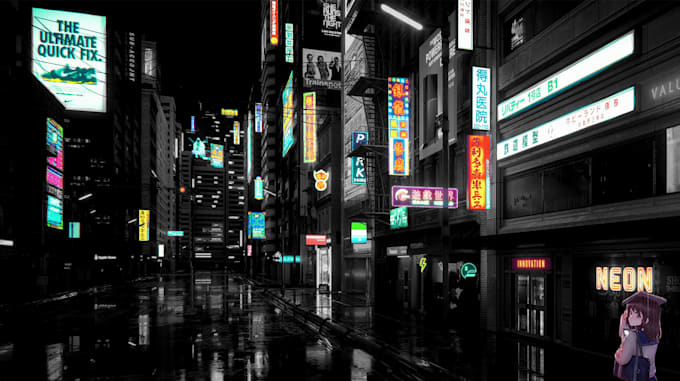 Edit your picture in neon noir type style by Ethanmicheal | Fiverr