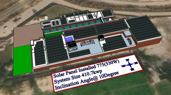 Design 3d solar pv system on sketchup with pvsol or pvsyst simulation ...