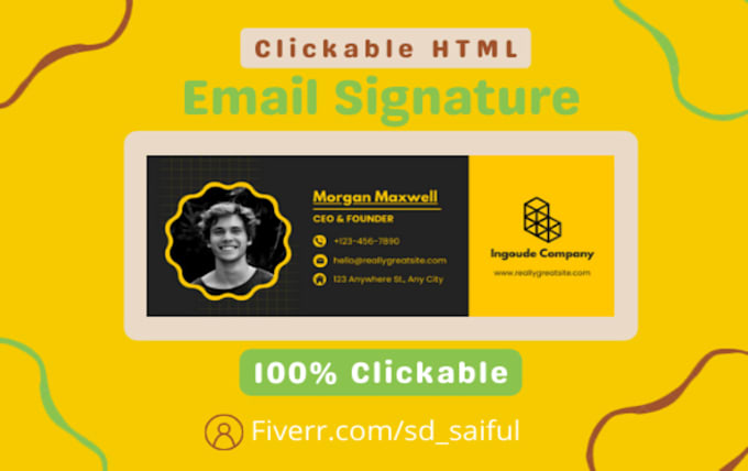 Create clickable html email signature by Sd_saiful | Fiverr