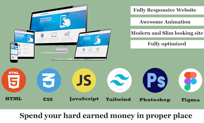 Make responsive frontend website development using html, css,javascript ... Make responsive frontend website development using html, css,javascript ...