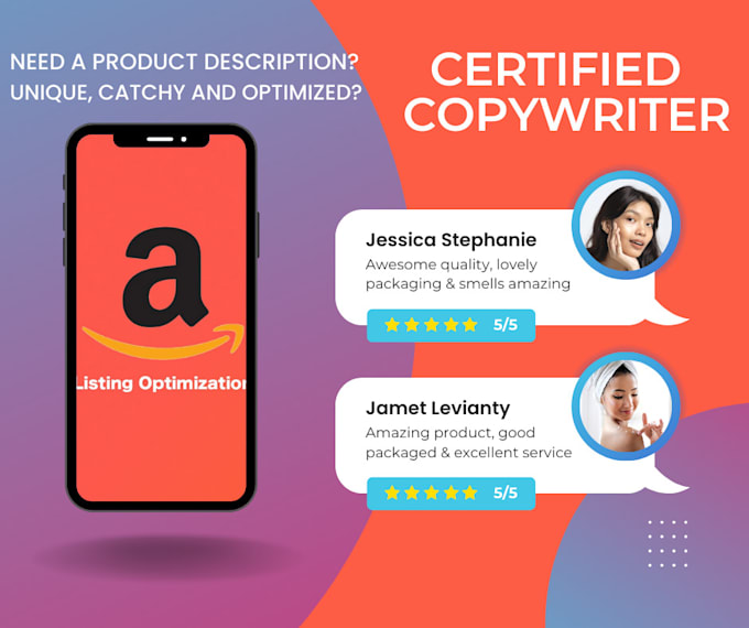 Write catchy topnotch amazon product listing descriptions by Oogway_19 ...