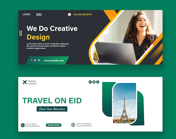 Design breathtaking website banner header brochure by Kamranarshad933 ...