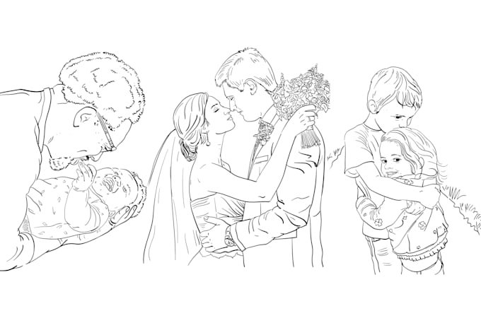 Draw high quality line drawing illustrations by Roanak_jerry | Fiverr