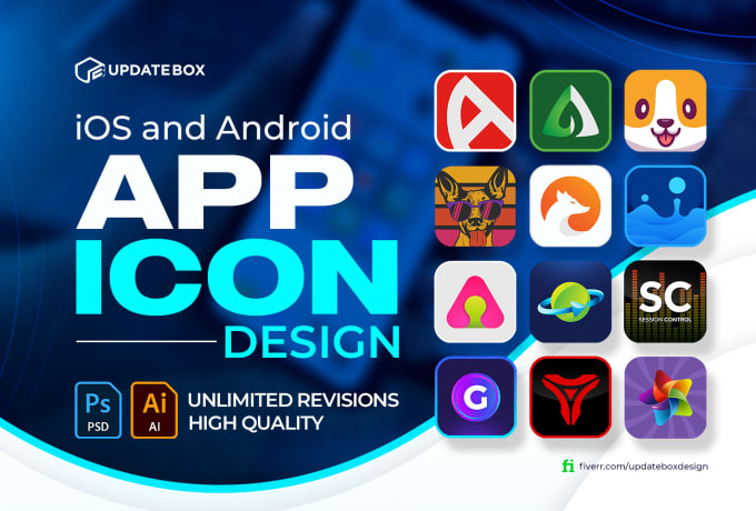 Design an awesome app icon by Updateboxdesign | Fiverr