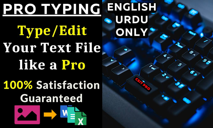 Be your pro typist, accurate fast typing of 50 pages in 12 hours by ...