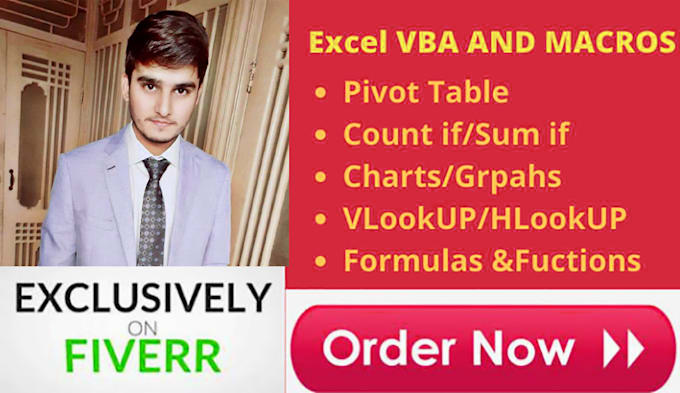 Do microsoft excel, excel vba, excel formulas, excel macros and google sheets by Samikhan32 | Fiverr
