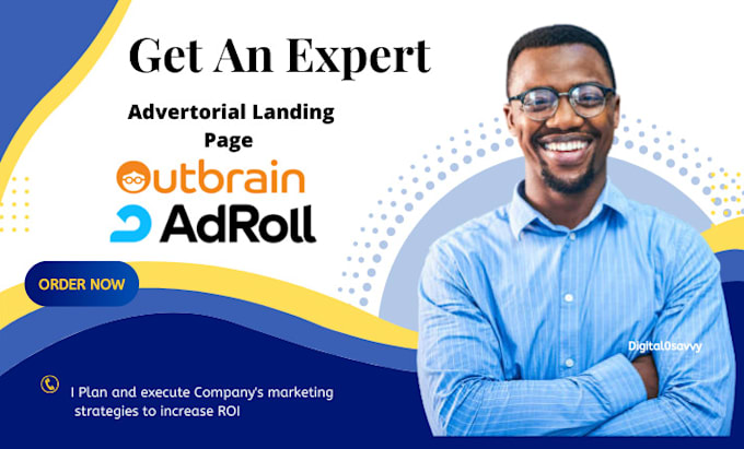 Create advertorial landing page for native ads and adroll and outbrain ...