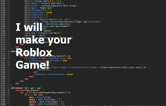Script a roblox game by Andrewpope289 | Fiverr