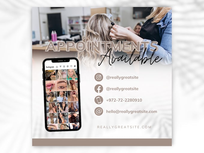 Create appointment booking digital flyer by Anamariaedan | Fiverr