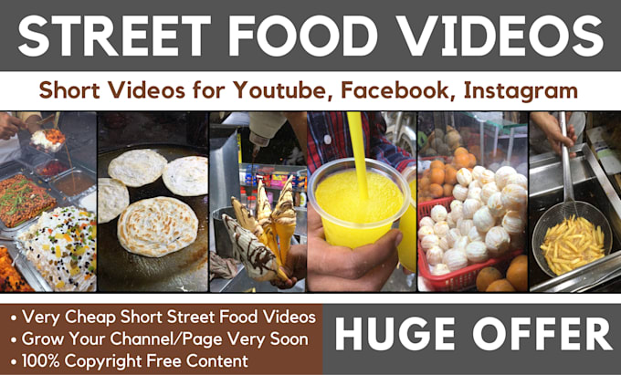 Create local street food youtube shorts and reels videos by Irfan9241 ...