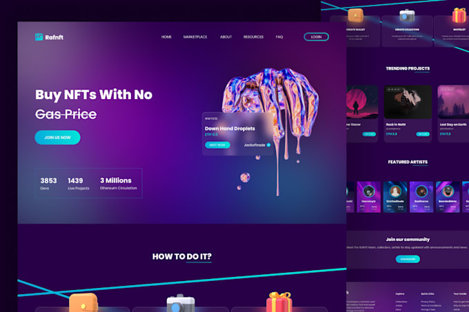 Design ui ux for nft blockchain crypto website by Themangoart | Fiverr
