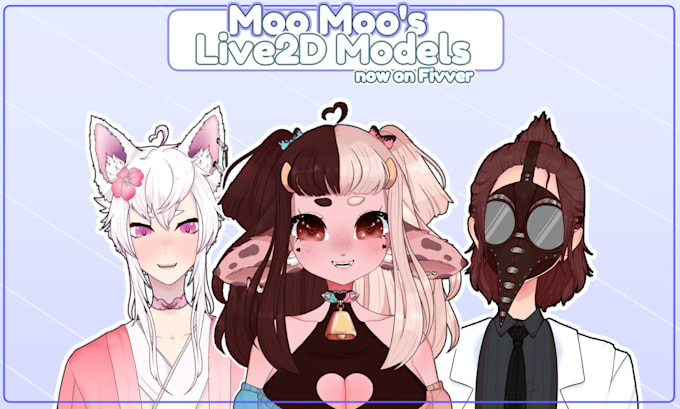 Design cute live2d models by Moomoo633 | Fiverr