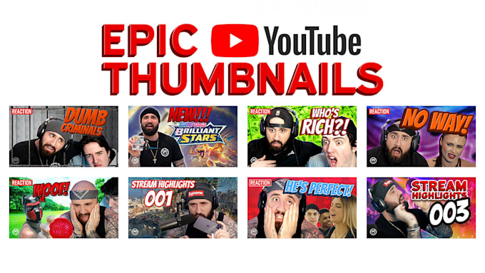 Create epic youtube thumbnails by Titanq | Fiverr