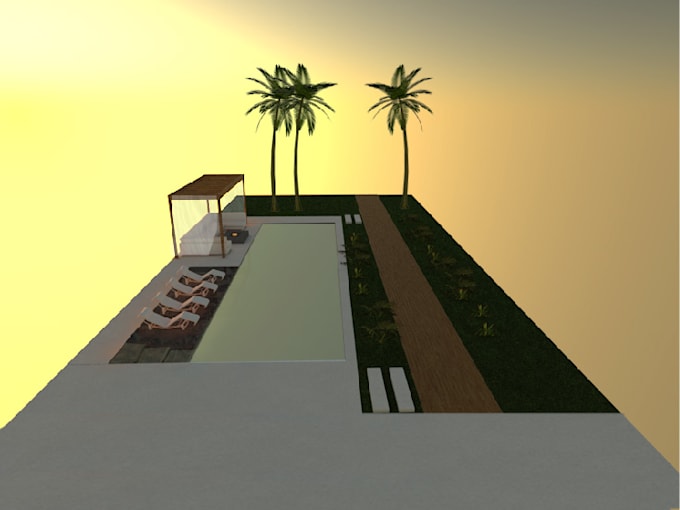 Design a minimalist but luxurious dream pool and lounge area by ...