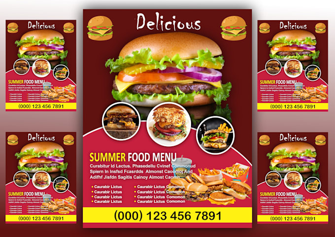 Make food flyer, poster, food menu, restaurant menu design by Butt ...