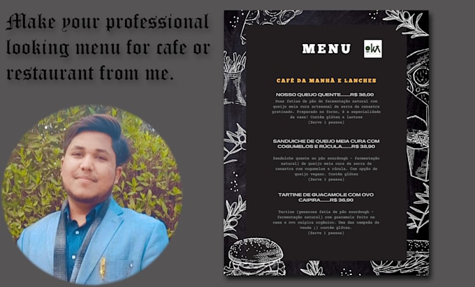 Design a modern and professional looking restaurant or cafe menu by ...