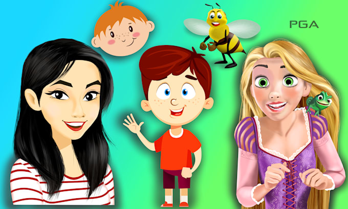 Design custom cartoon character by Pgacreate | Fiverr