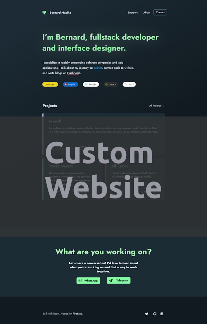Develop reactjs web application by Bernard_masika | Fiverr