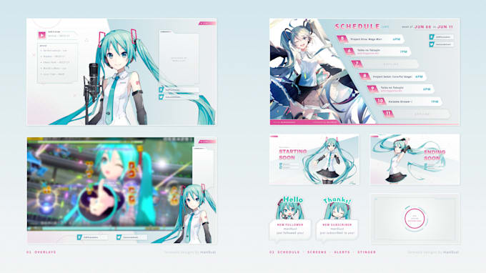 Design overlays, screens, and schedules for vtuber streamers by ...