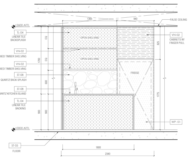 Produce 2d millwork detailed drawings by Designkit_sg | Fiverr