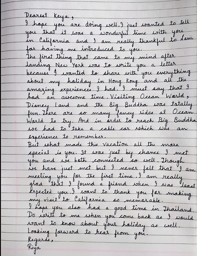 Handwrite anything in my neat and clean handwriting for you by ...