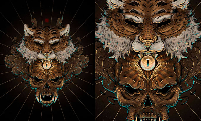 Draw a detailed dark art illustration by Perevinka | Fiverr