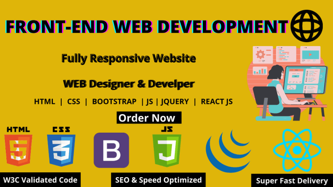 Be Your Front End Web Developer Using Html Css Bootstrap Js By Omi006 Fiverr